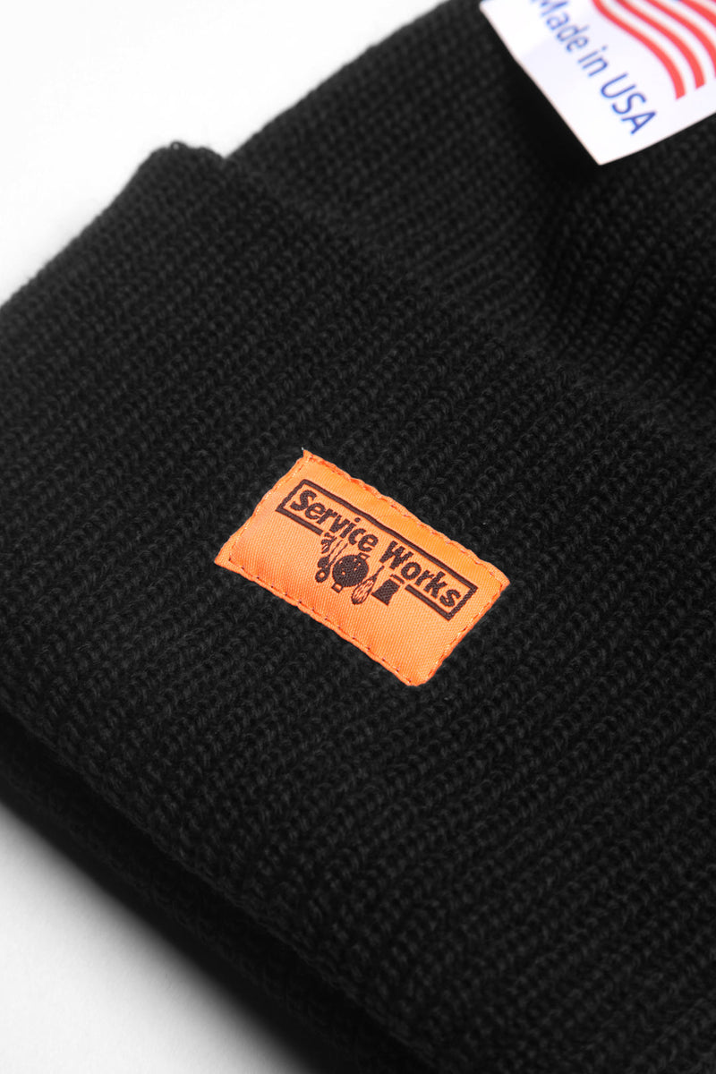 Service Works Black Beanie – Partners Menswear